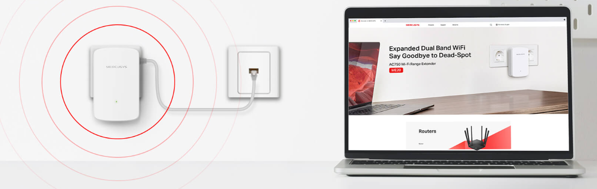 WiFi extender TP-Link Mercusys ME20 AP/Extender/Repeater, 2.4/5GHz, 1x ...