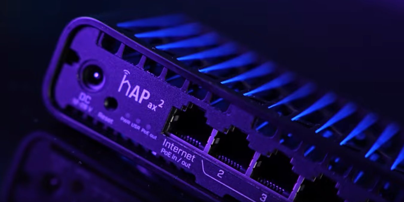 WiFi router Mikrotik hAP ax2 WiFi 6 AP, 4 x GLAN, 1x GWAN s PoE In/Out ...